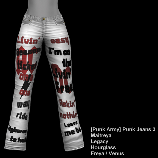 Second Life Marketplace Punk Army Punk Jeans 3 Demo